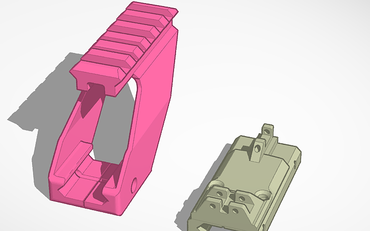 3D design Airsoft Walther P22 attachment mount - Tinkercad