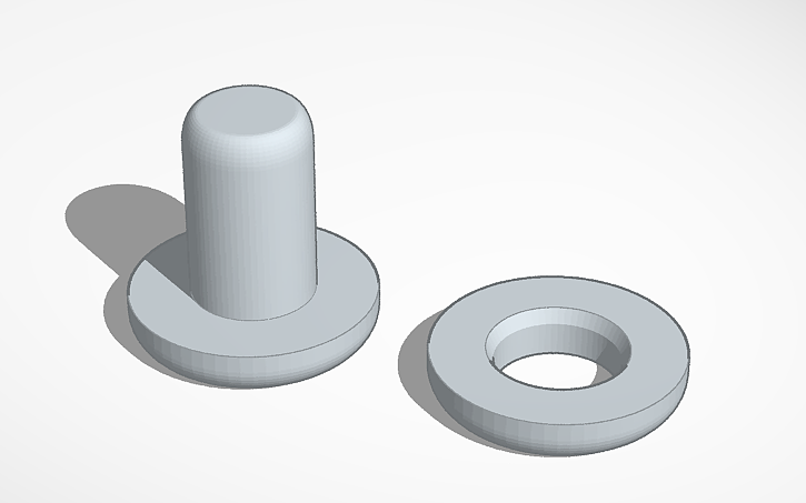 3D design 5 mm Rivet - Tinkercad