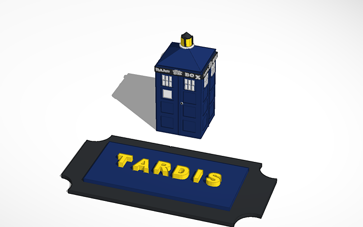3D design Doctor Who Tardis - Tinkercad