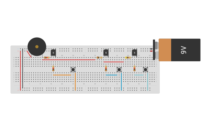 Circuit design SERIES BUZZER | Tinkercad