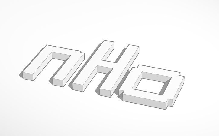 3D design nHo logo | Tinkercad