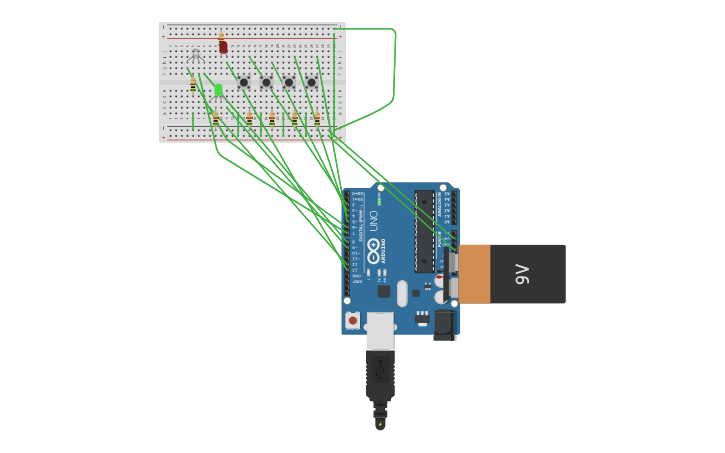 Circuit Design Led Password Project Tinkercad