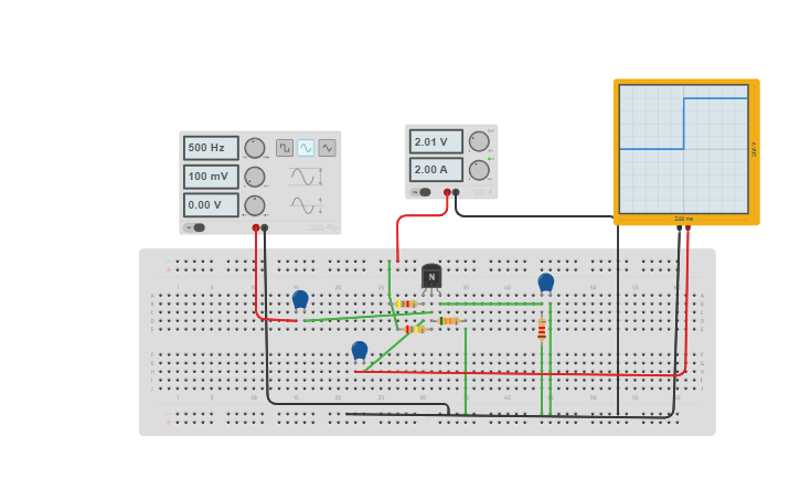 Circuit design Frequency Response - Tinkercad