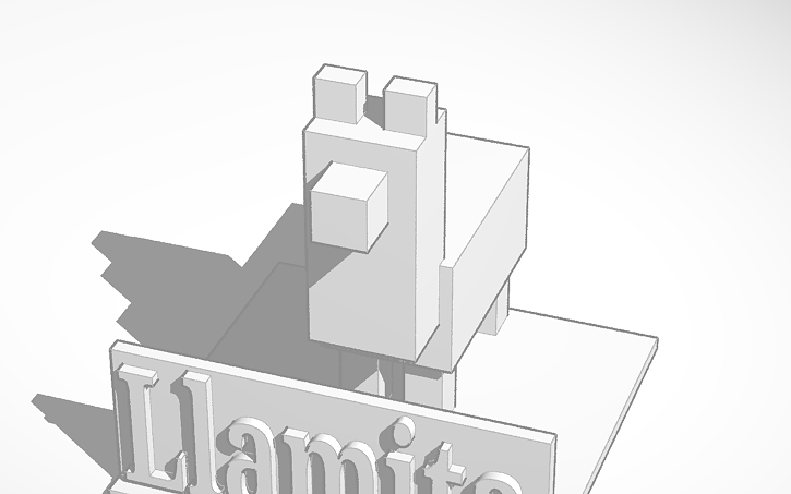 3D design llama minecraft - Tinkercad