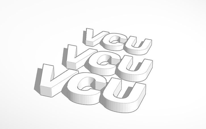3D design VCU Letters - Tinkercad