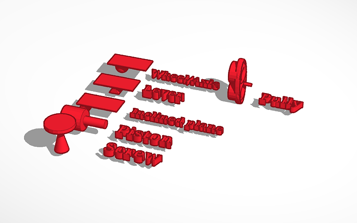 3D design Simple Machines | Tinkercad