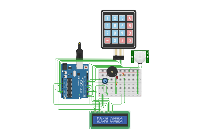Circuit design COLARM Security System - Tinkercad