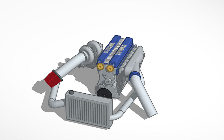 3D design Completed Toyota 2JZ-GTE (Correctly Completed) - Tinkercad