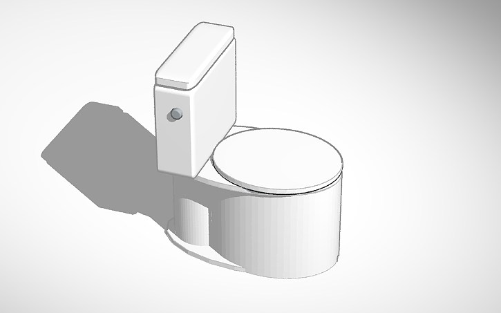 3D design toilet - Tinkercad