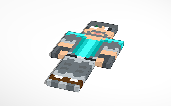 3D design Thinknoodles' Minecraft skin. | Tinkercad