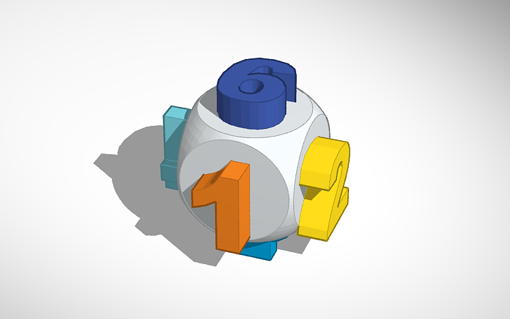 3D design dice - Tinkercad