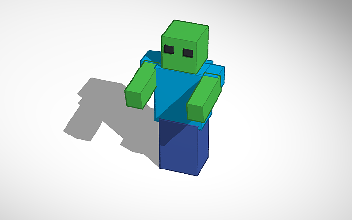 3D design Minecraft Zombie - Tinkercad