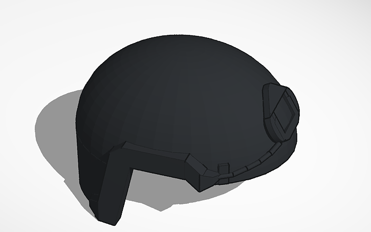 3D design tactical helmet - Tinkercad