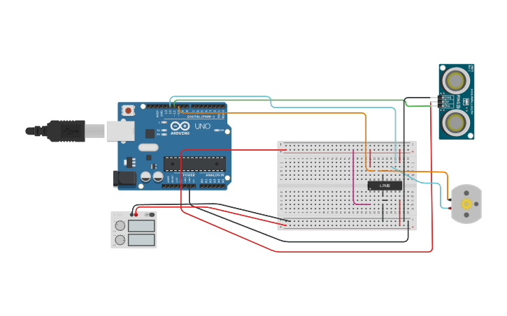 Circuit design Beth Cutler Automatic Door Circuit - Tinkercad