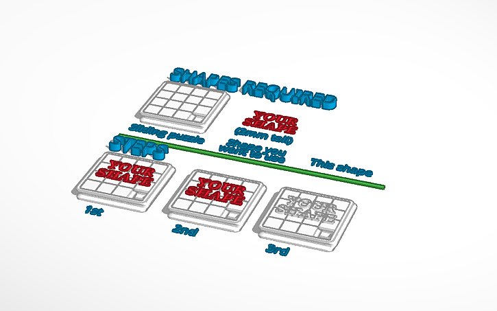 3D design 4x4 SLIDING PUZZLE - DESIGNING STEPS - Tinkercad