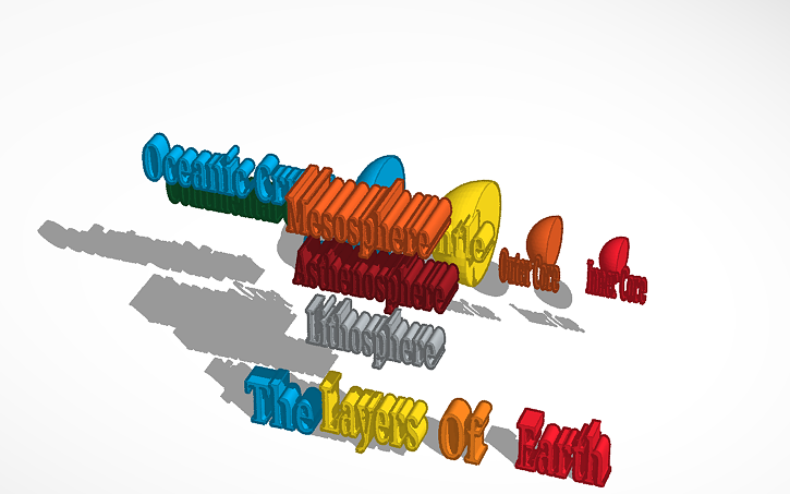 3D design Layers of the Earth - Tinkercad