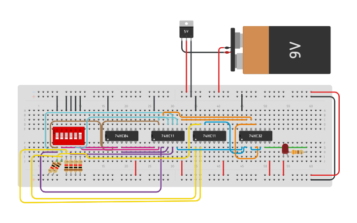 Circuit design Circuito - Combinacional - Tinkercad
