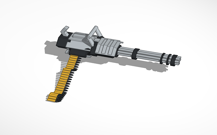 3D design Machine Gun - Tinkercad