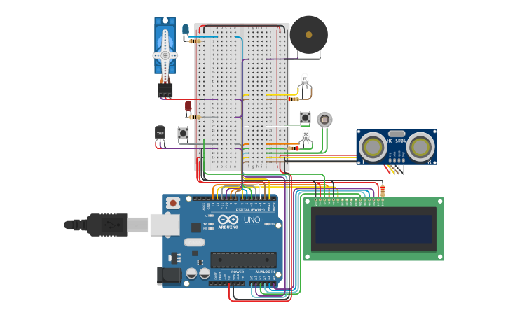 Circuit design Copy of Smart doorlock | Tinkercad