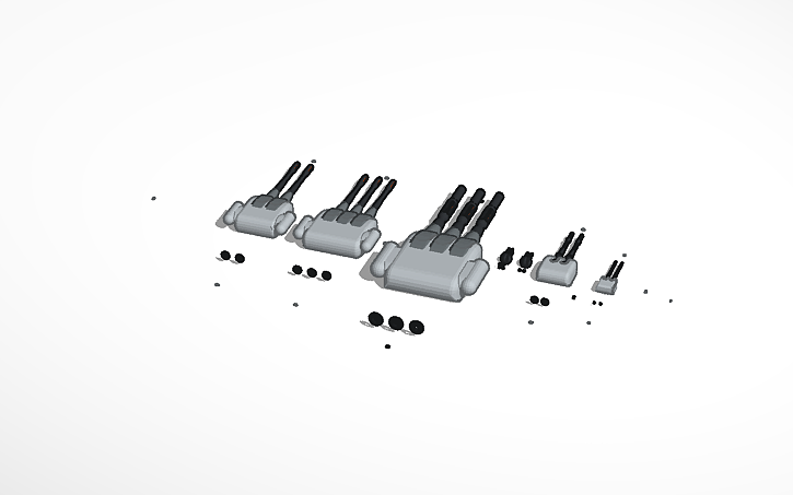 3D design Second-era Solar Federation turrets - Tinkercad