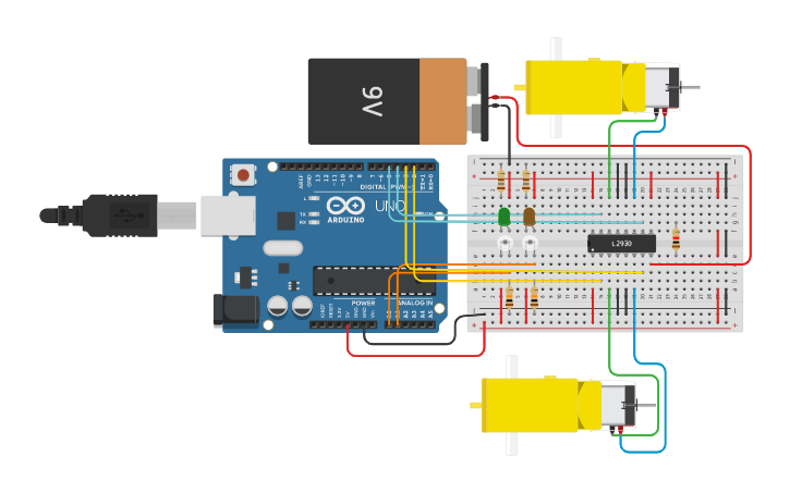 Circuit design Carrito - Tinkercad