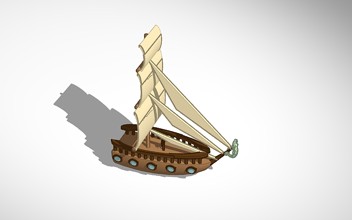 3D design Clipper Ship- Wasp: Bow - Tinkercad
