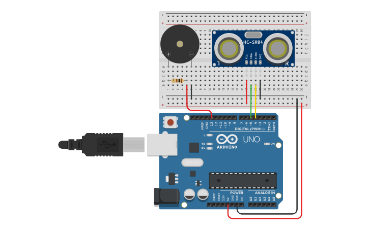Circuit design Bengala Automatizada - Circuito com Arduino - Tinkercad