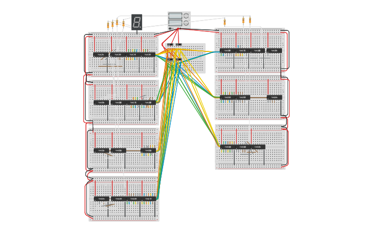 Circuit Design 7 Segment Tinkercad