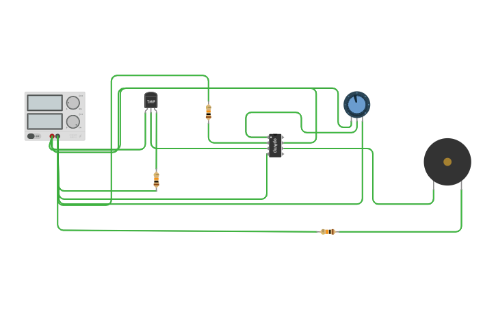 Circuit design alarm fire - Tinkercad