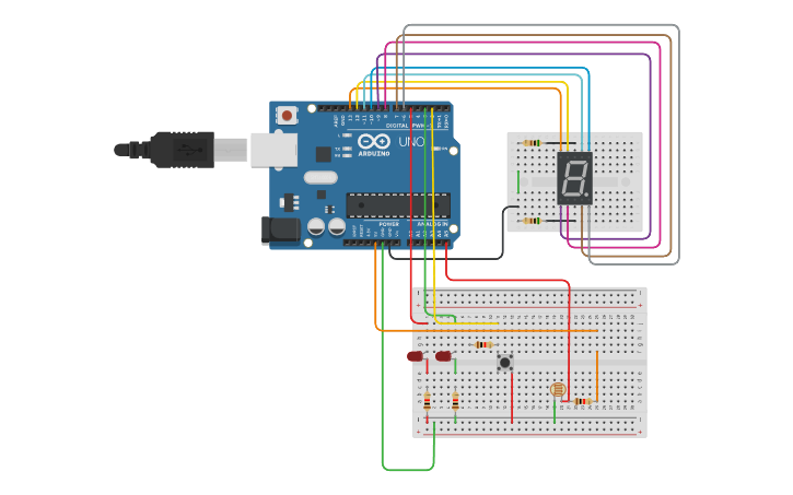 Circuit design Copy of Arduino 7 segment display - Tinkercad Circuit design Copy of Arduino 7 segment display - Tinkercad
