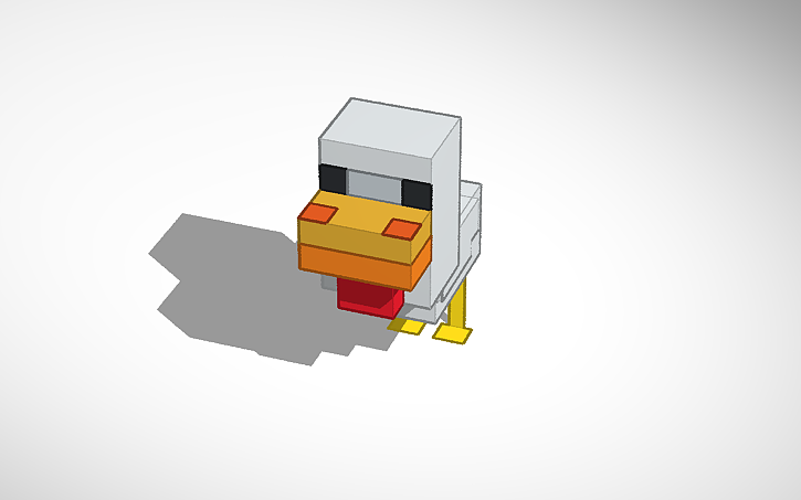 3D design Minecraft Baby Chicken | Tinkercad