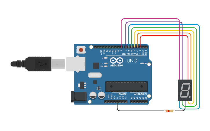 Circuit design CONTADOR - Tinkercad
