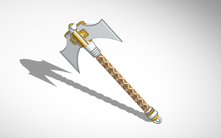 3D design Fantasy Battle Axe - Viper's Strike - Tinkercad