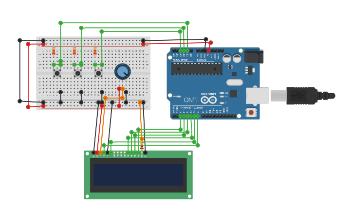 Circuit design Cronometro con Arduino - Tinkercad
