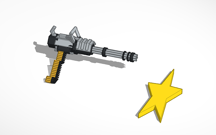 3D design call of duty mini gun - Tinkercad