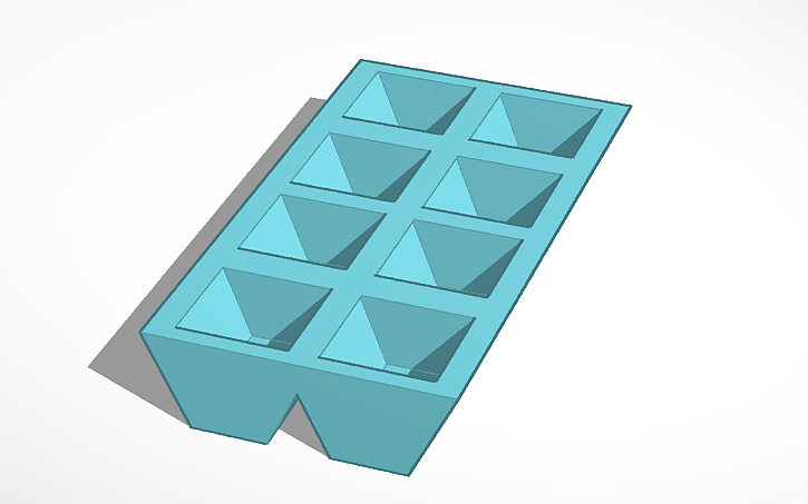 3D design ice tray - Tinkercad