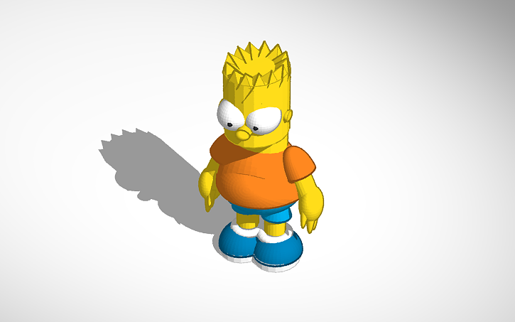 3D design Bart Simpson (The Simpsons) - Tinkercad