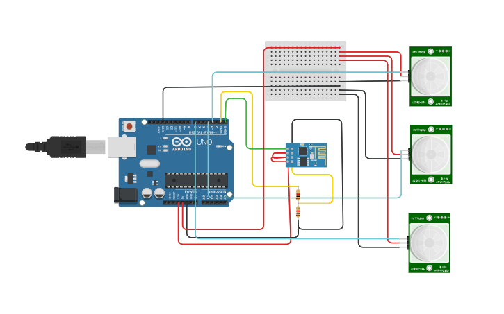 Circuit design water tank - Tinkercad