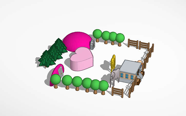3D design extinct animal exhibit - Tinkercad