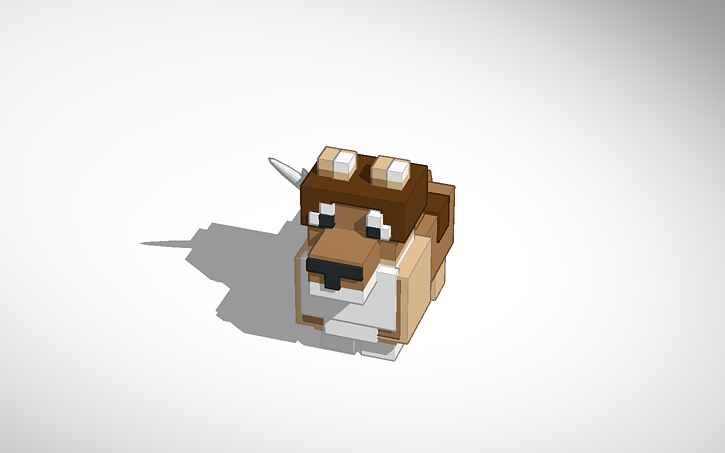 3D design Armed Minecraft Corgi | Tinkercad