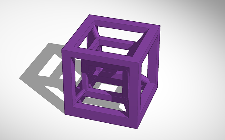 3D design tesseract - Tinkercad