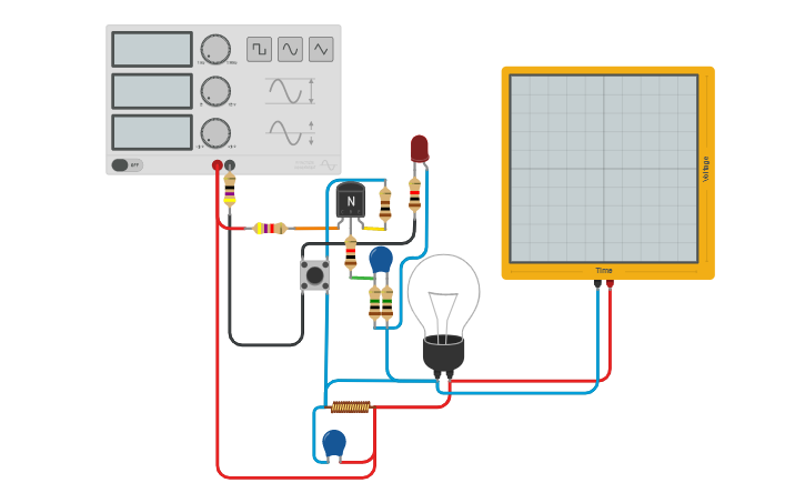 Circuit design Etude EMF | Tinkercad
