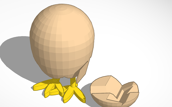 3D design Baby chicky. - Tinkercad