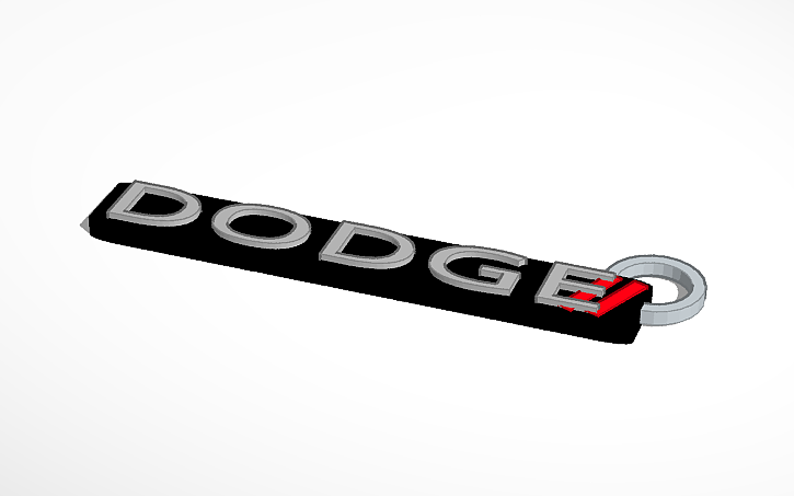 3D design Dodge Keychain - Tinkercad