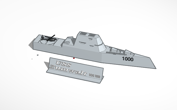 3D design USS Zumwalt (DDG 1000) - Tinkercad