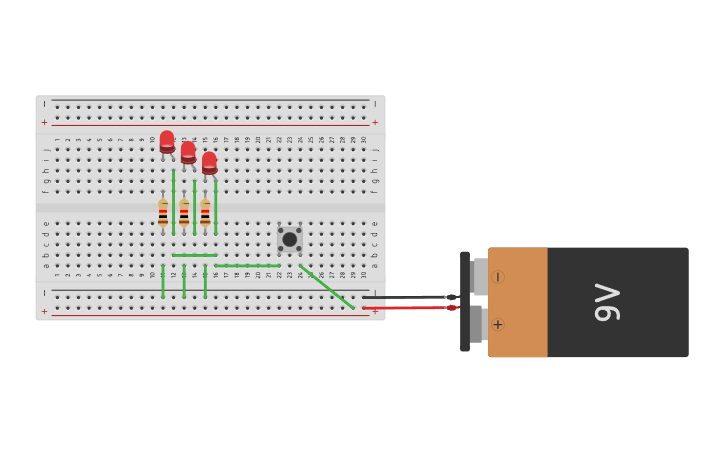 Circuit design circuito con pulsador - Tinkercad