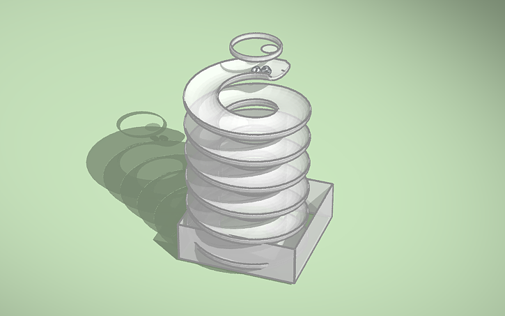 3D design Spiral dice tower - Tinkercad
