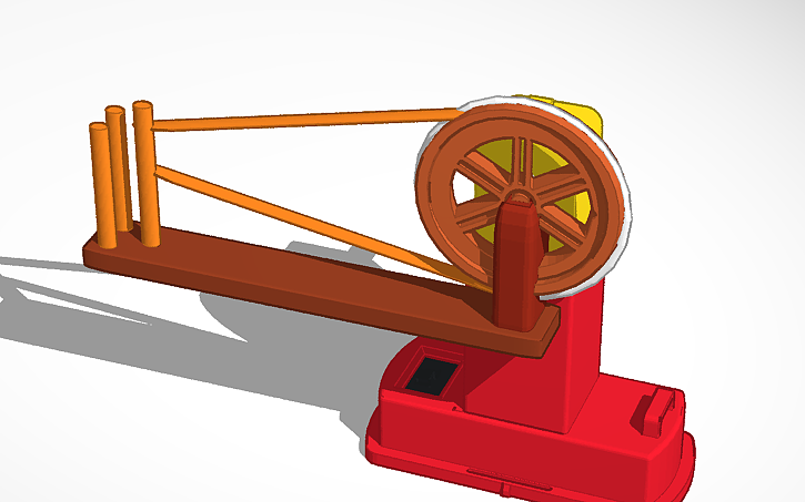3D design Charkha of punjab - Tinkercad
