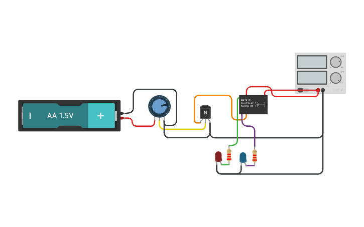 Circuit design Pot-transistor-relé - Tinkercad