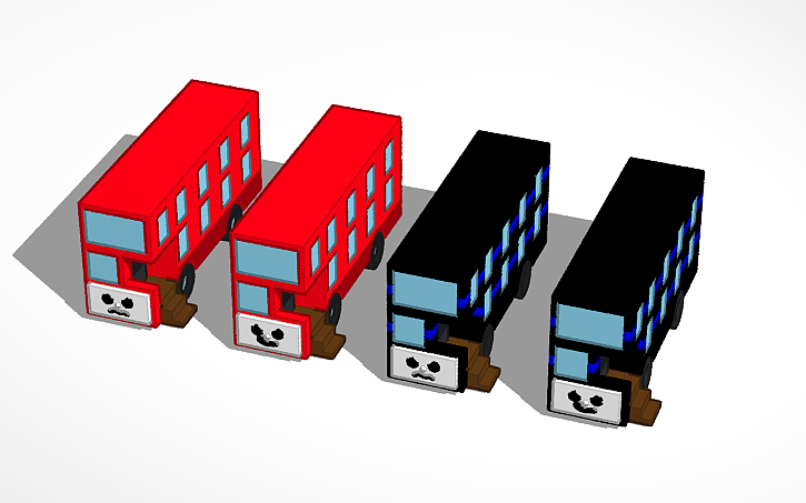 3D design Double decker buses | Tinkercad